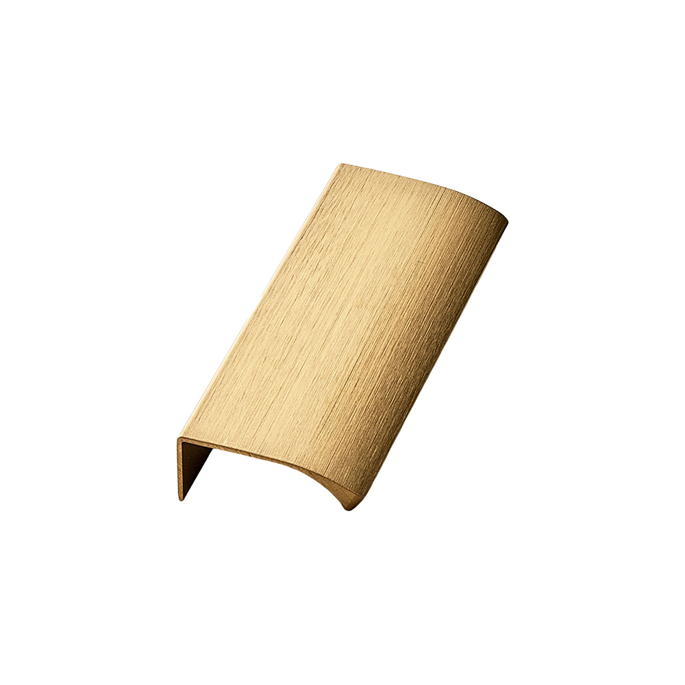 Profile Handle Edge Straight - 100mm - Brushed Brass | Pullsonli