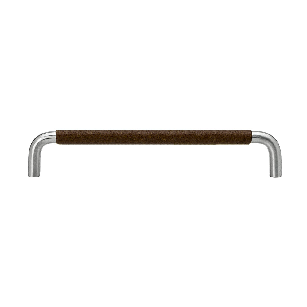 Handle SS-A - Stainless/Brown Leather Wrapped | Pullsonline.