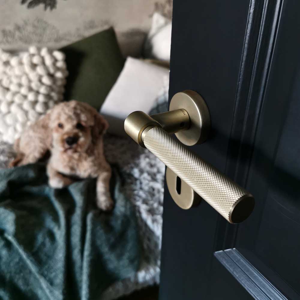 Door Handle Helix 200 - Brass | Pullsonline.co.uk
