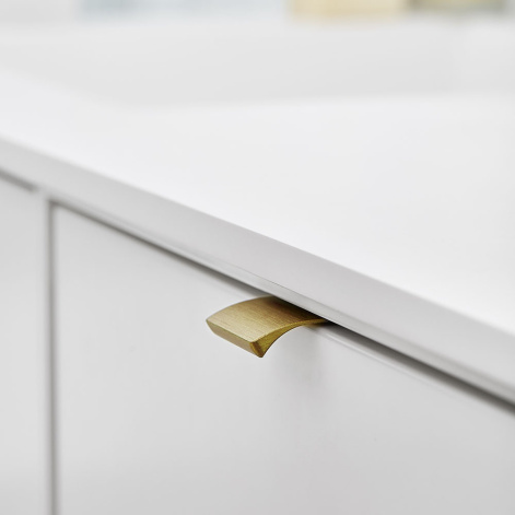 Profile Handle Edge Straight - Brushed Brass | Pullsonline.c