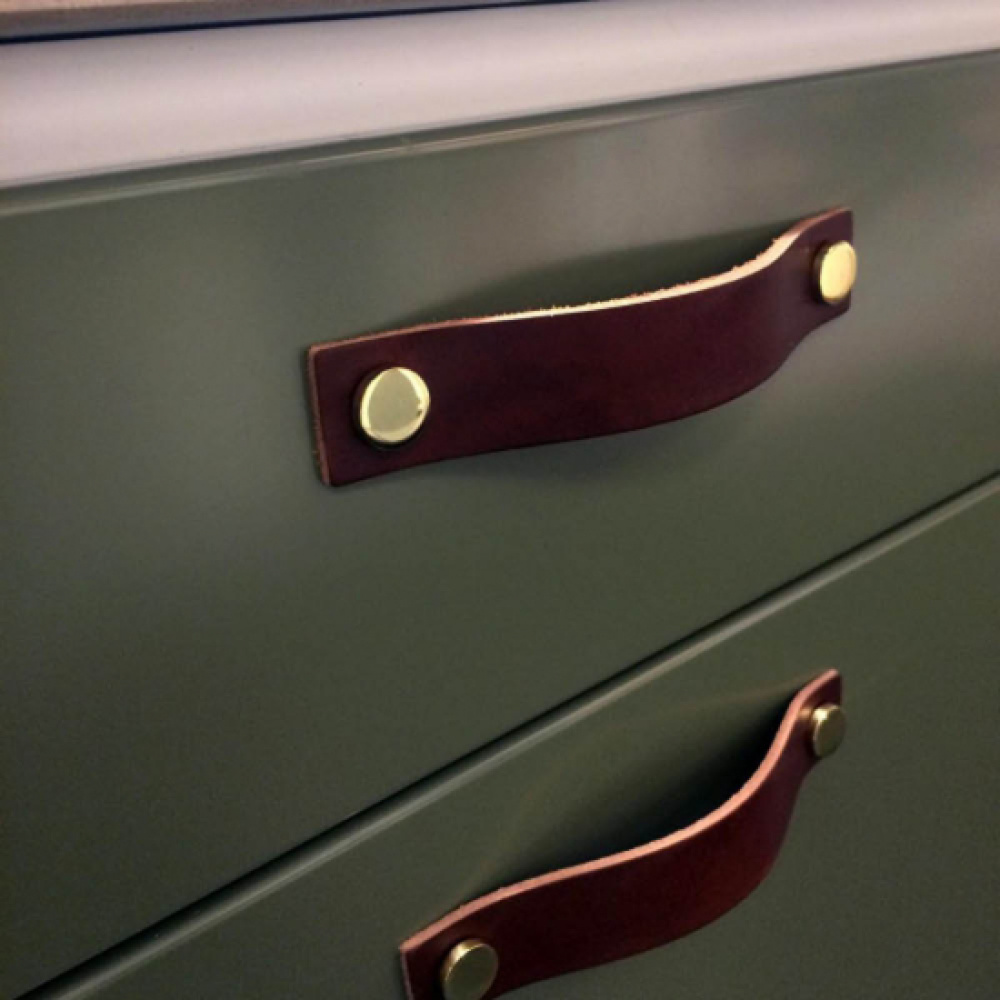 Handle Loop - 128mm - Black Leather/Black | Pullsonline.co.uk